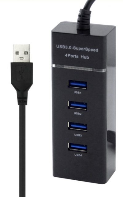 Hub 4 Entradas USB 3.0 Con Cable De 30Cm, Con Luz – Electrónica Kramon